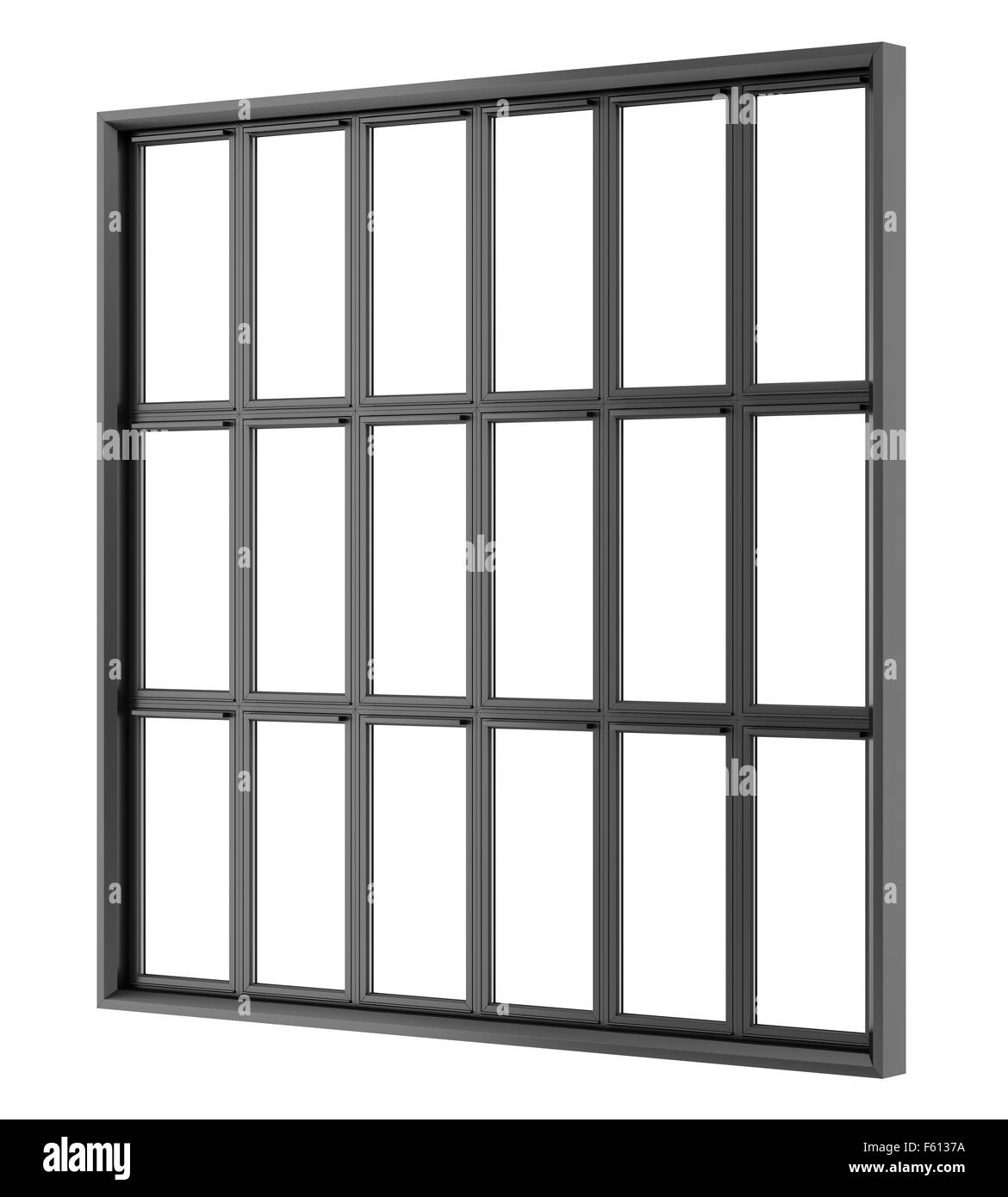 black metallic window isolated on white background Stock Photo - Alamy