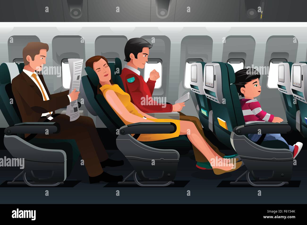 A vector illustration of airline passengers Stock Vector Image & Art ...