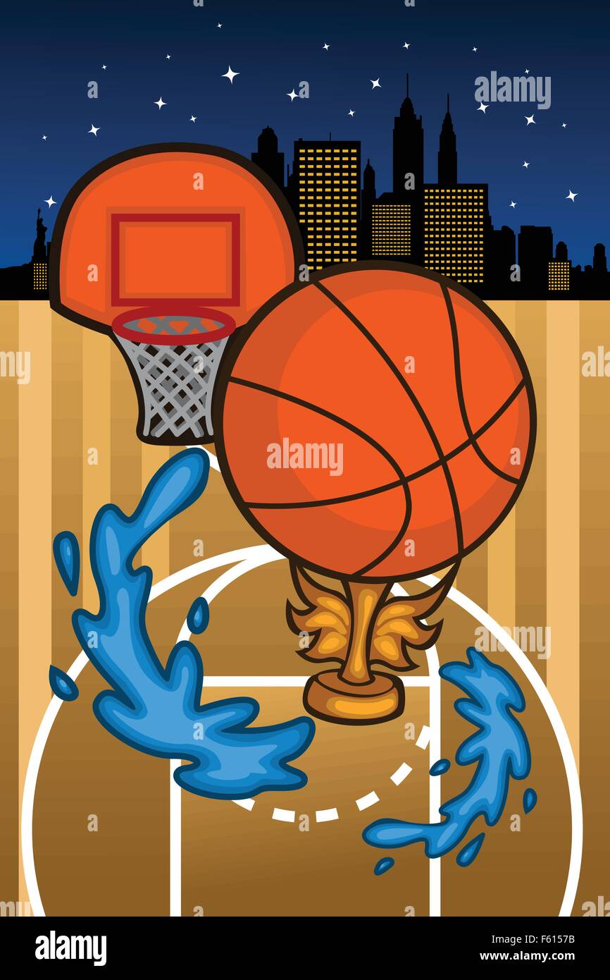 A vector illustration of basketball background template Stock Vector ...