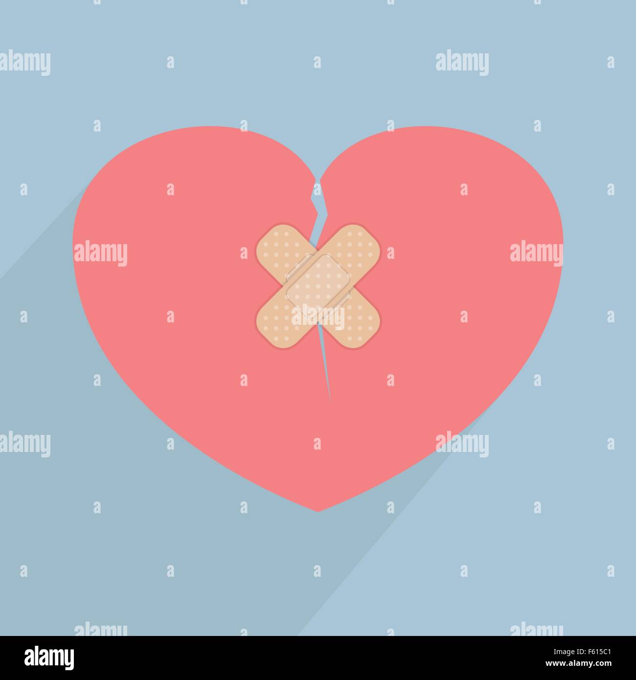 Broken heart with bandage hi-res stock photography and images - Alamy