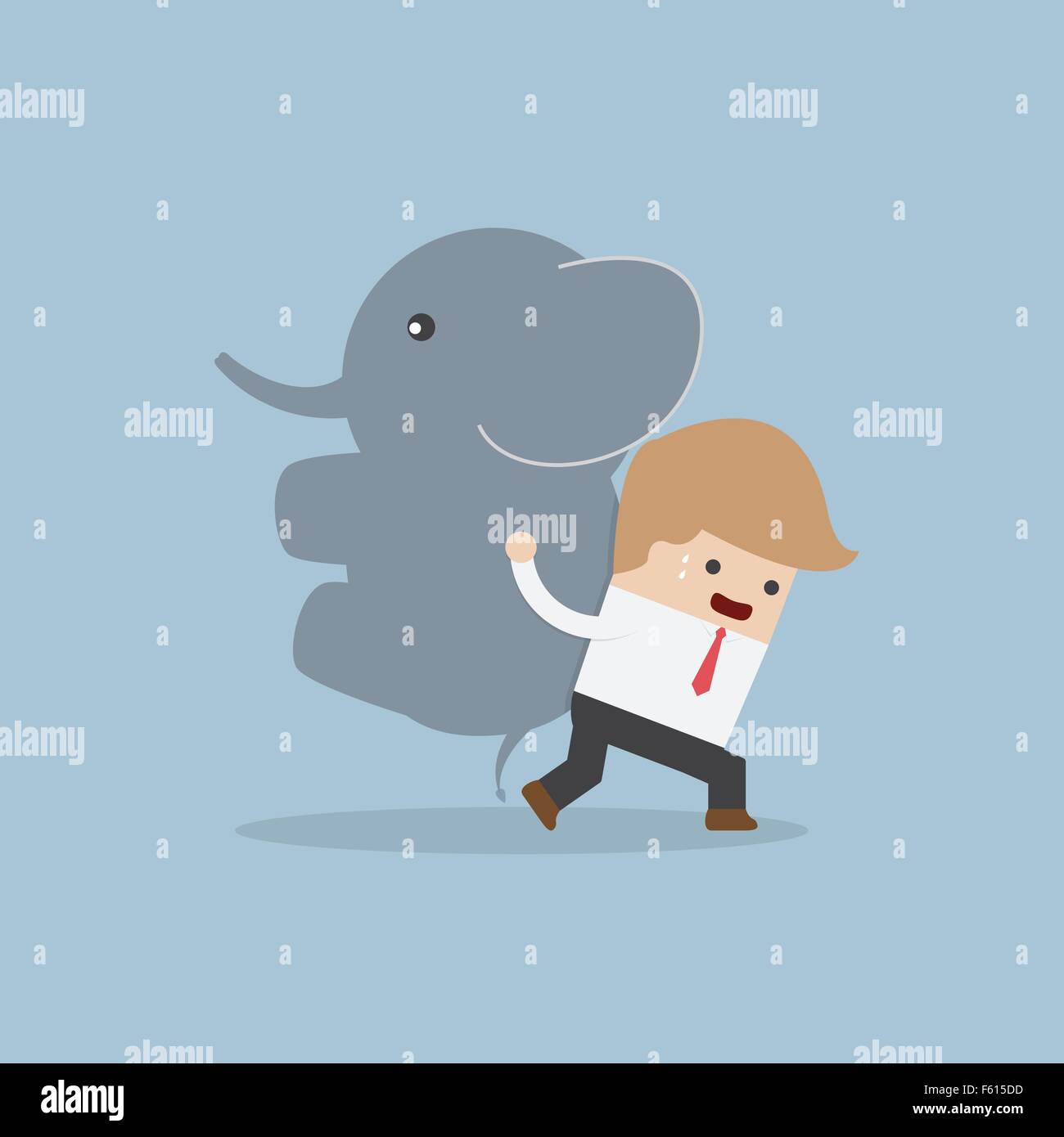 Businessman carrying elephant, Leadership concept, VECTOR, EPS10 Stock ...