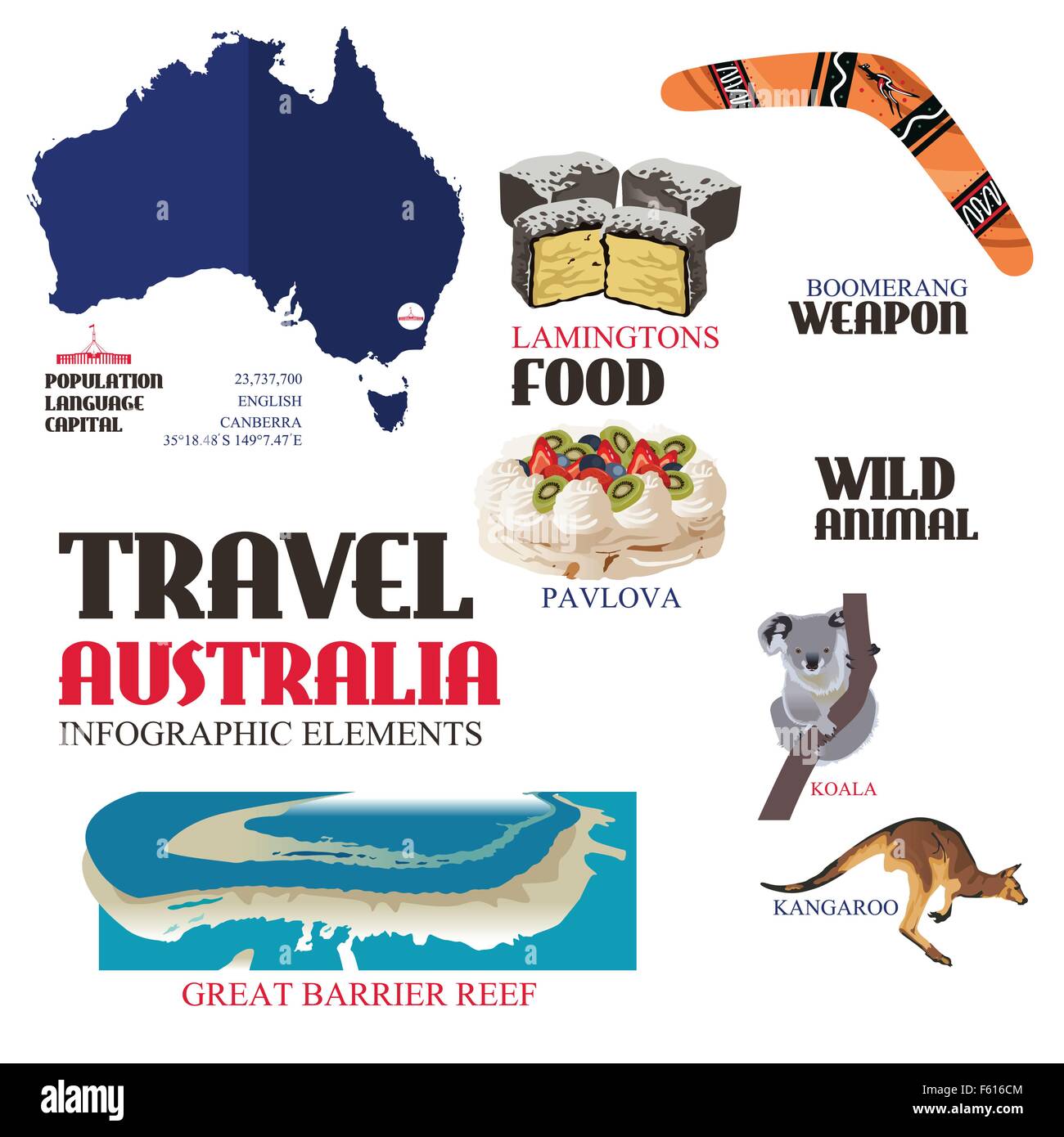 Map of australia koala hi-res stock photography and images - Alamy