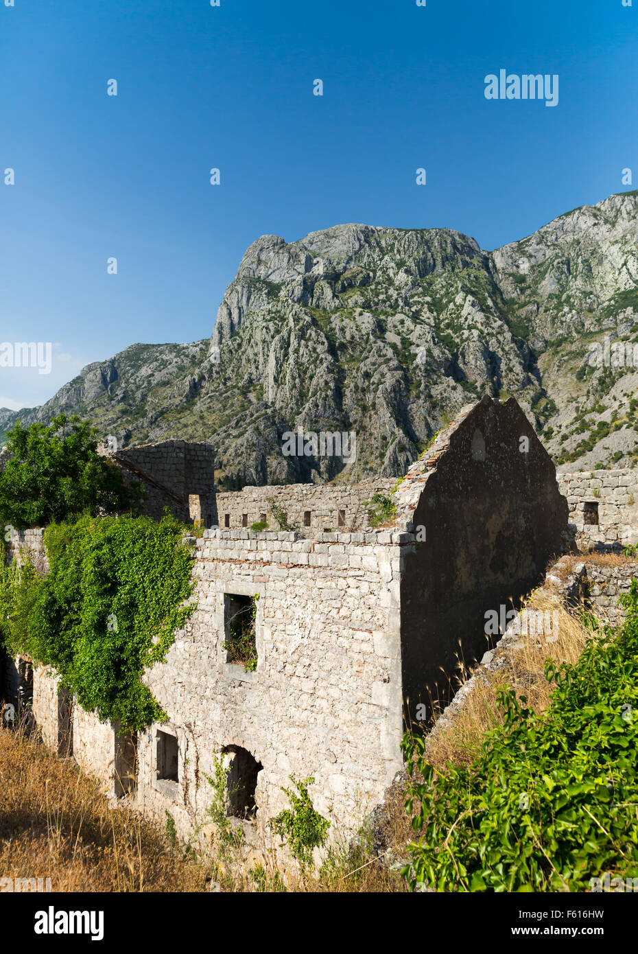 Castle ruins in Montenegro mountains Stock Photo - Alamy
