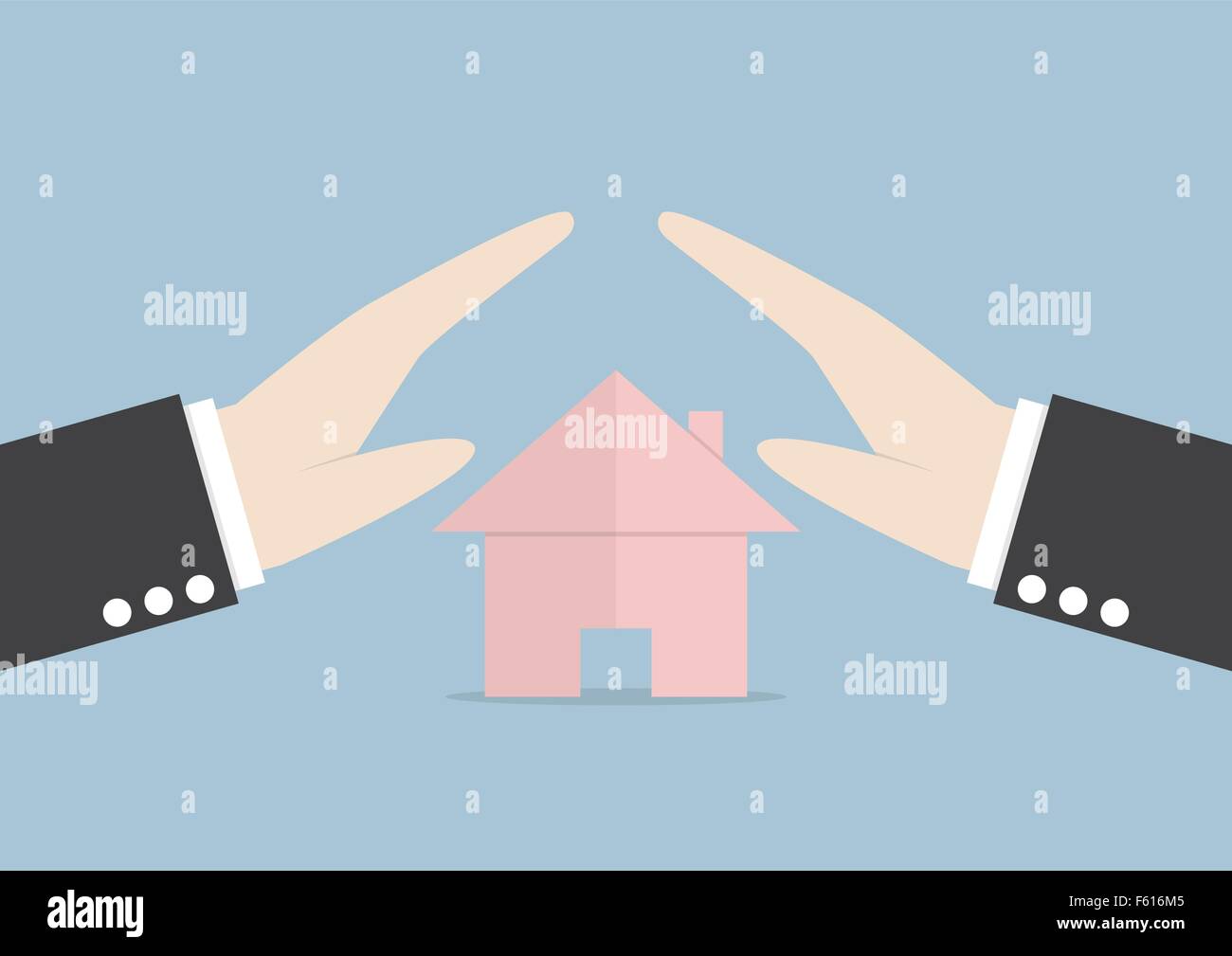 Businessman model house Stock Vector Images - Alamy