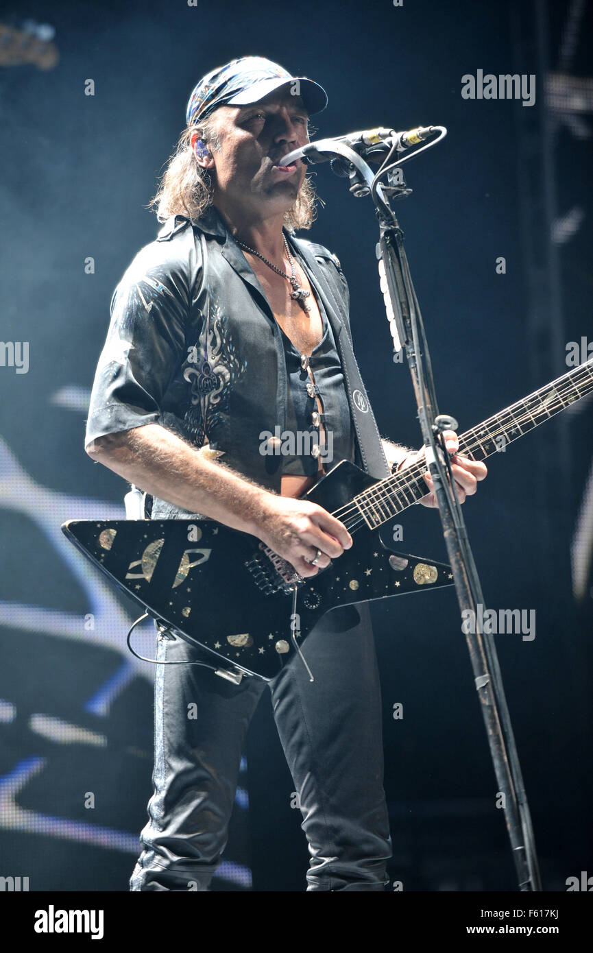 The Scorpions performing live in concert on their 50th anniversary tour ...