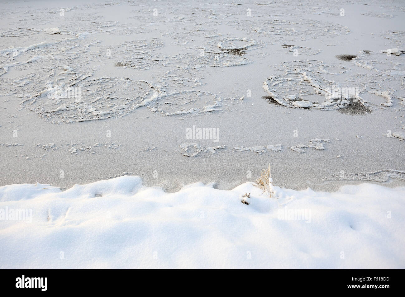 Ice texture on the surface of the river Stock Photo - Alamy