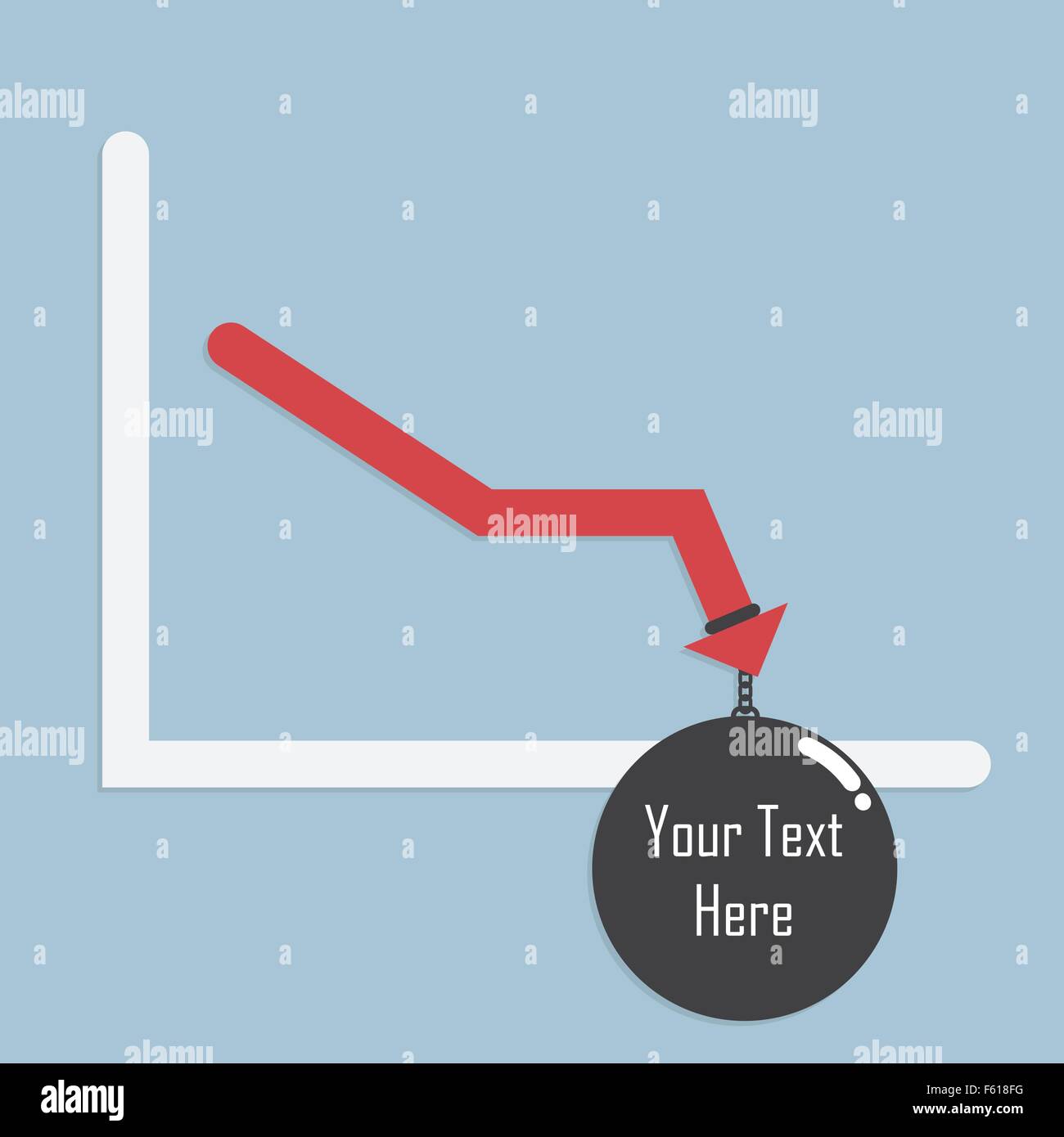 Graph falling by a weight, VECTOR, EPS10 Stock Vector Image & Art - Alamy