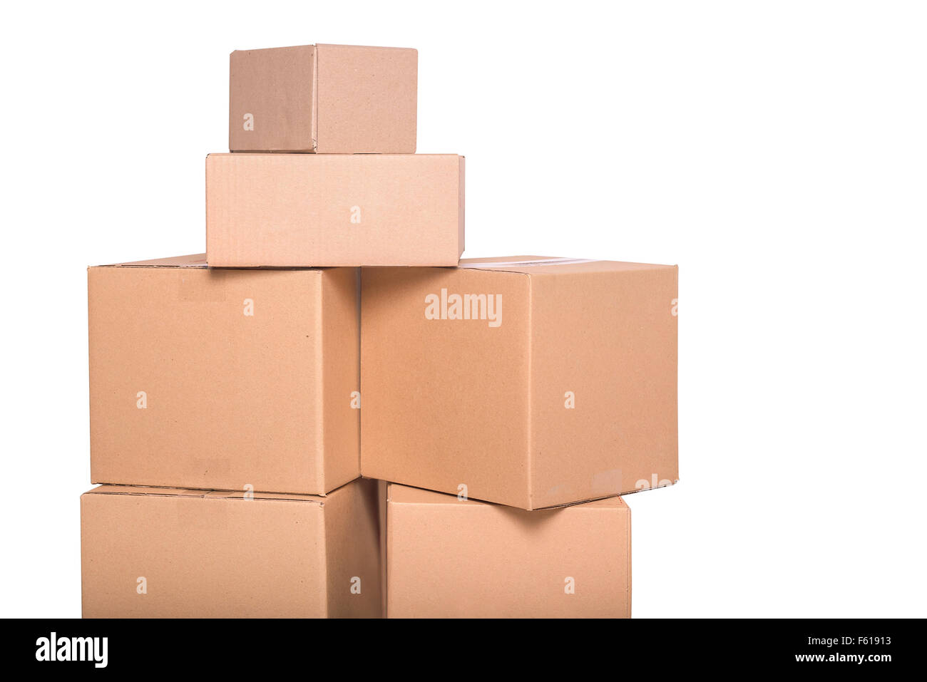 Cardboard boxes isolated Stock Photo - Alamy