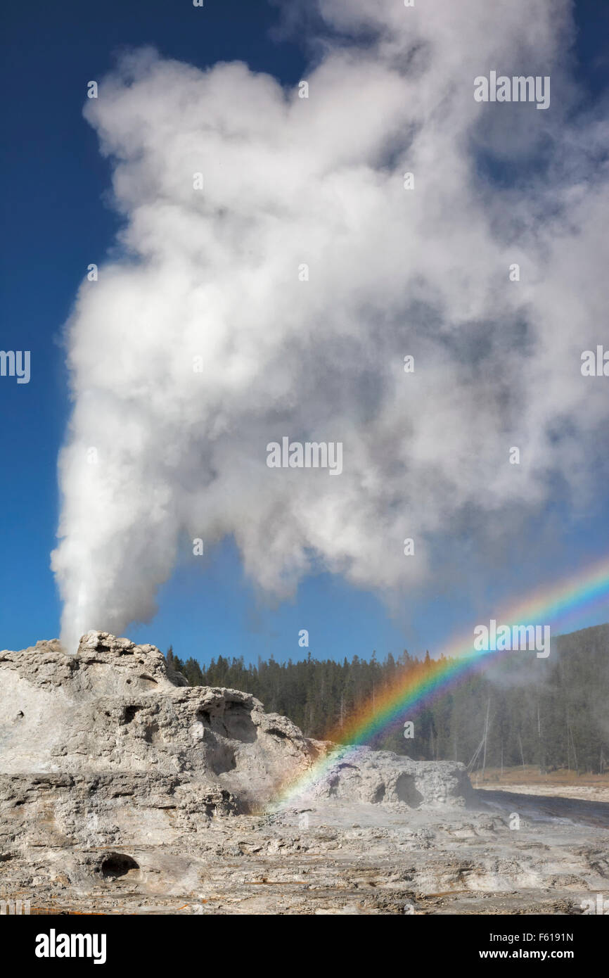 Geyser with rainbow hi-res stock photography and images - Alamy