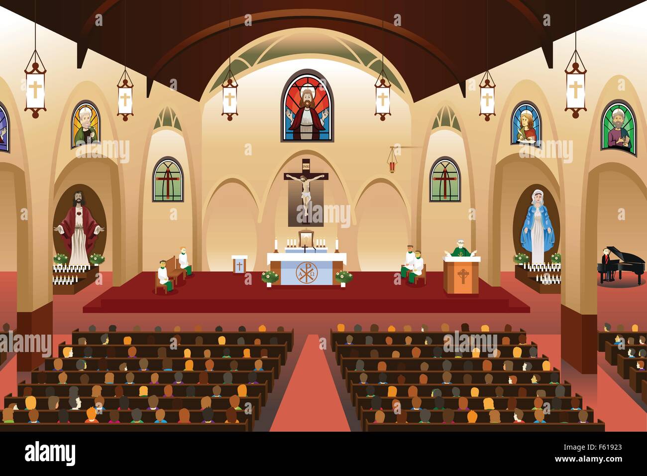 Pastor Preaching In Church Clipart