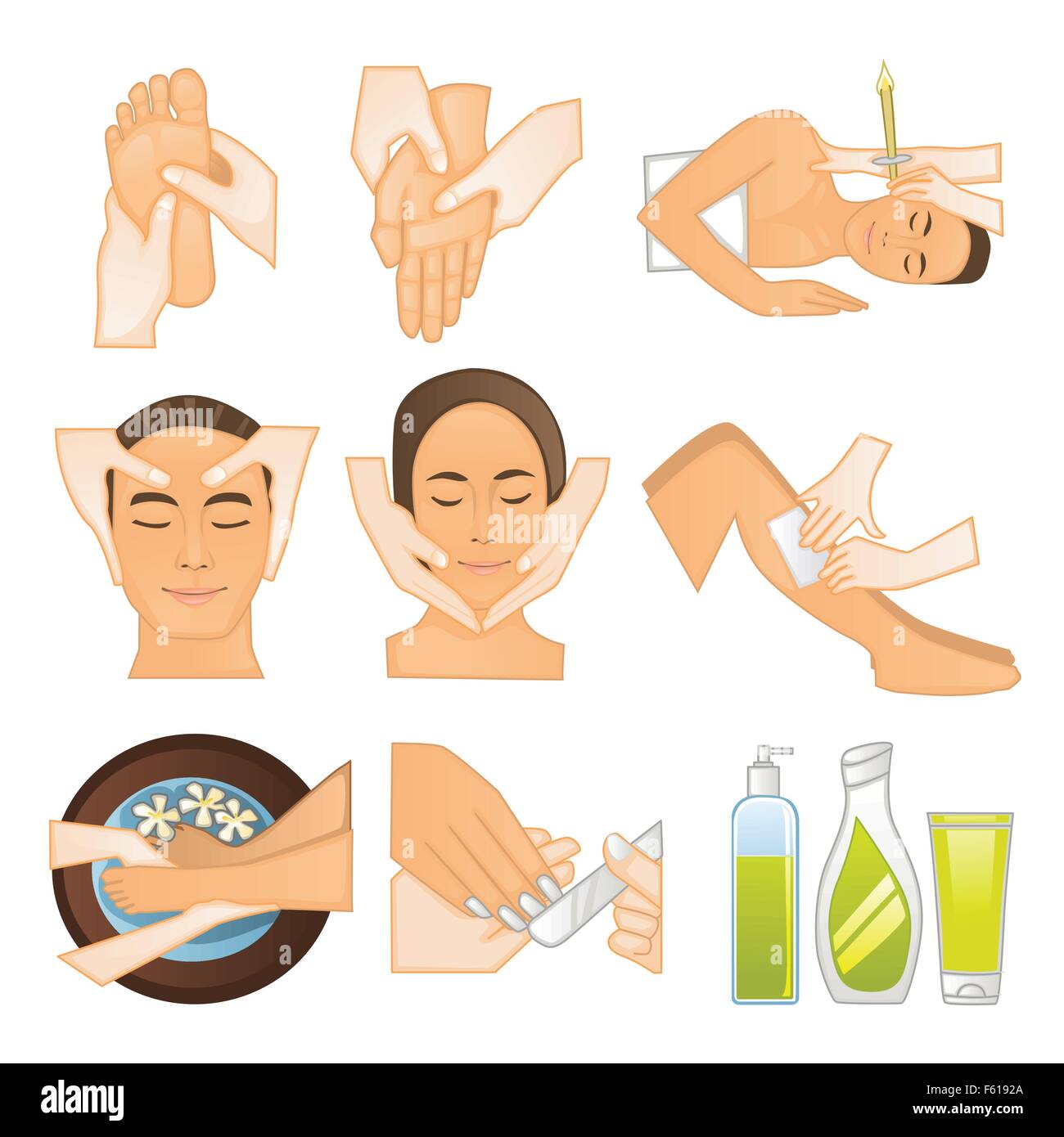 Hand wax treatment Stock Vector Images - Alamy