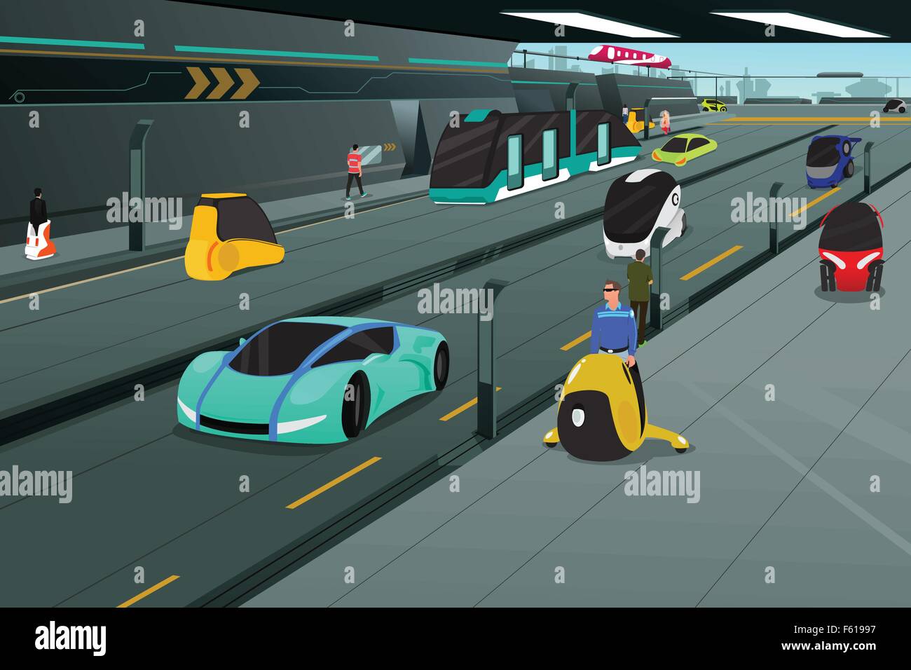 Futuristic car drawing Stock Vector Images - Alamy