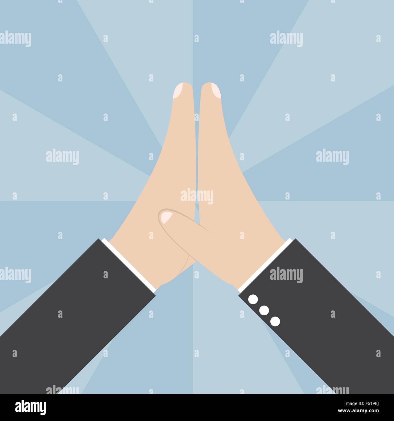 Two Businessmen hands giving a high five, VECTOR, EPS10 Stock Vector ...