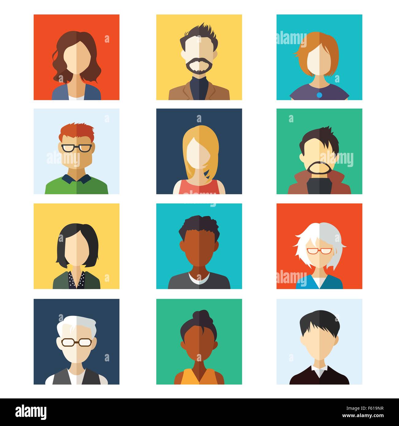 A vector illustration of avatar icon sets Stock Vector Image & Art - Alamy