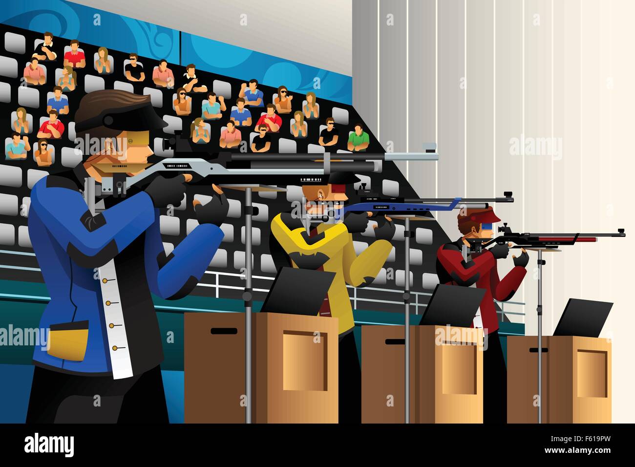 Man shooting rifle drawing Stock Vector Images - Alamy