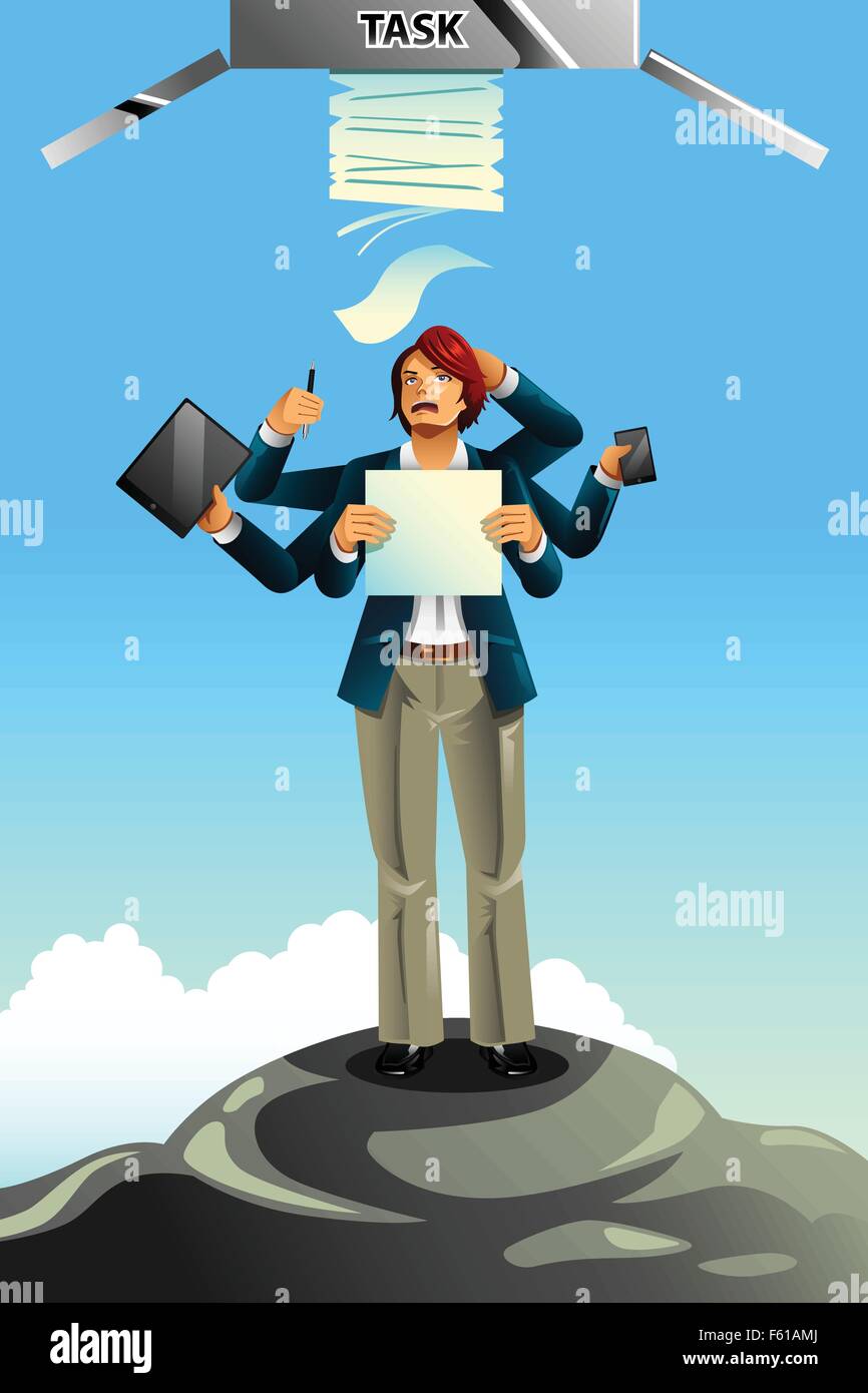 Between a rock and a hard place Stock Vector Images - Alamy