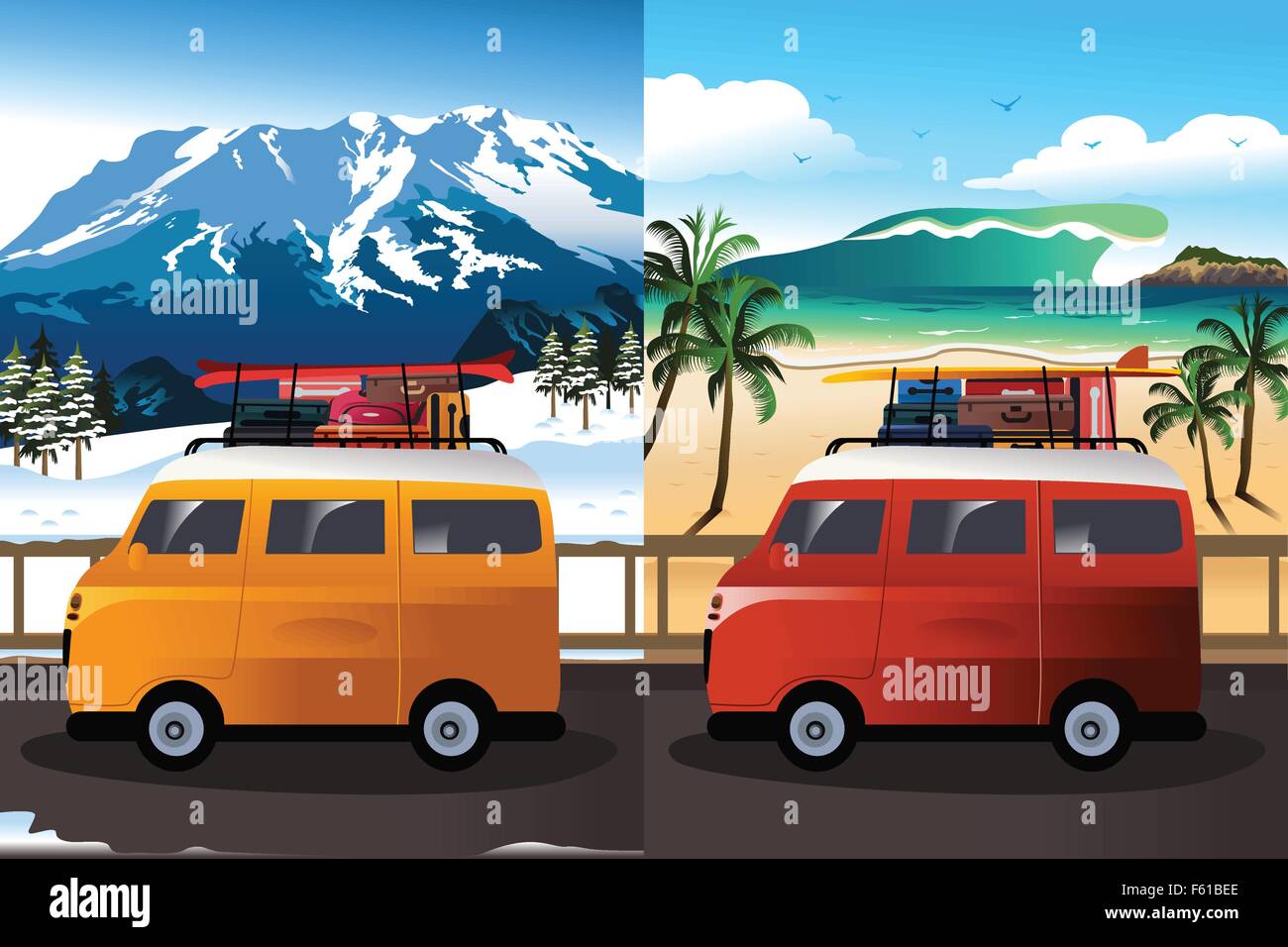 Two van Stock Vector Images - Alamy
