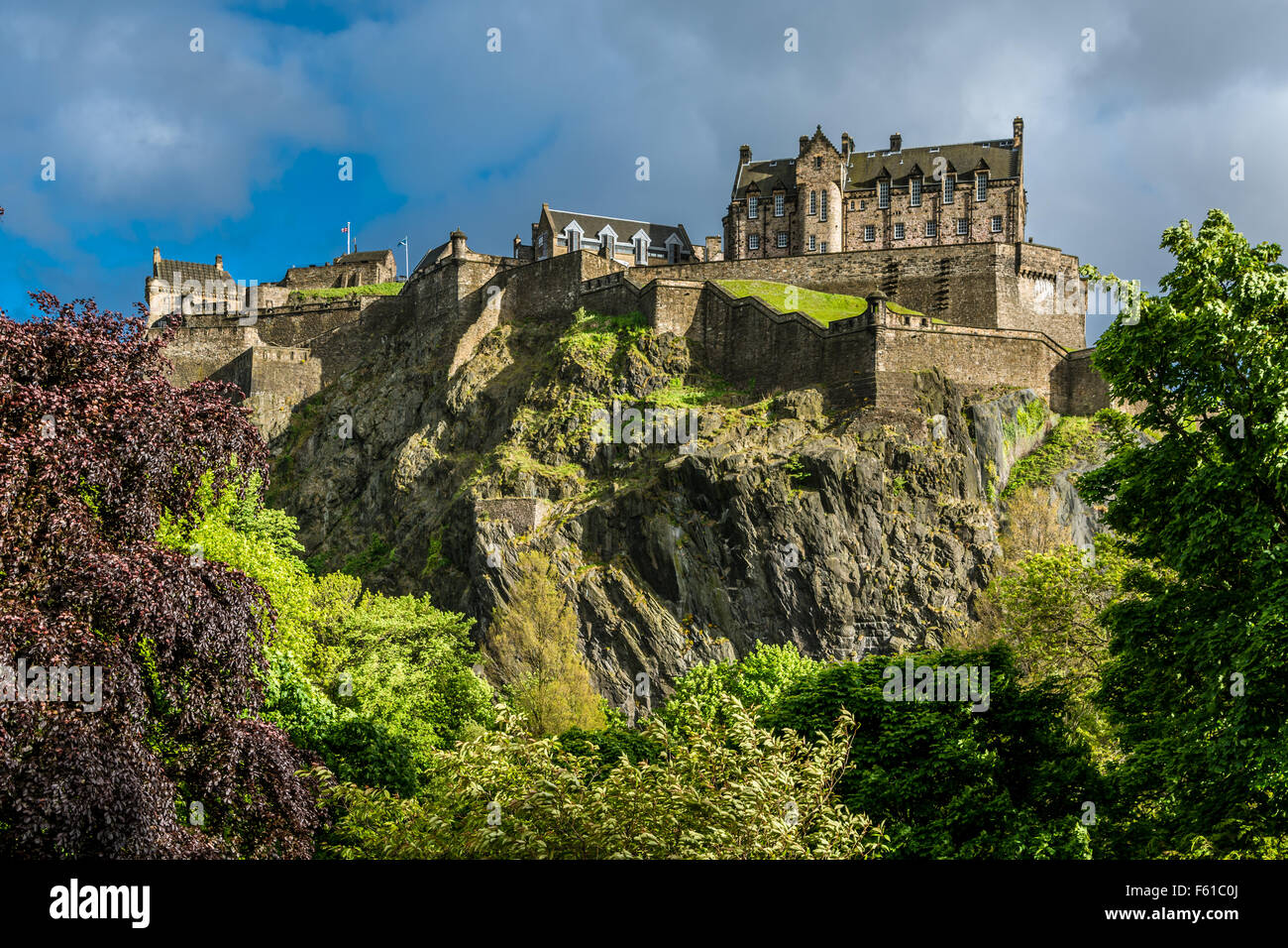 The North Walls of Edinburgh Castle, Scotland Stock Photo - Alamy