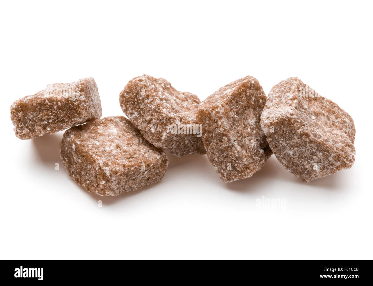 Brown lump cane sugar cube isolated on white background cutout Stock ...
