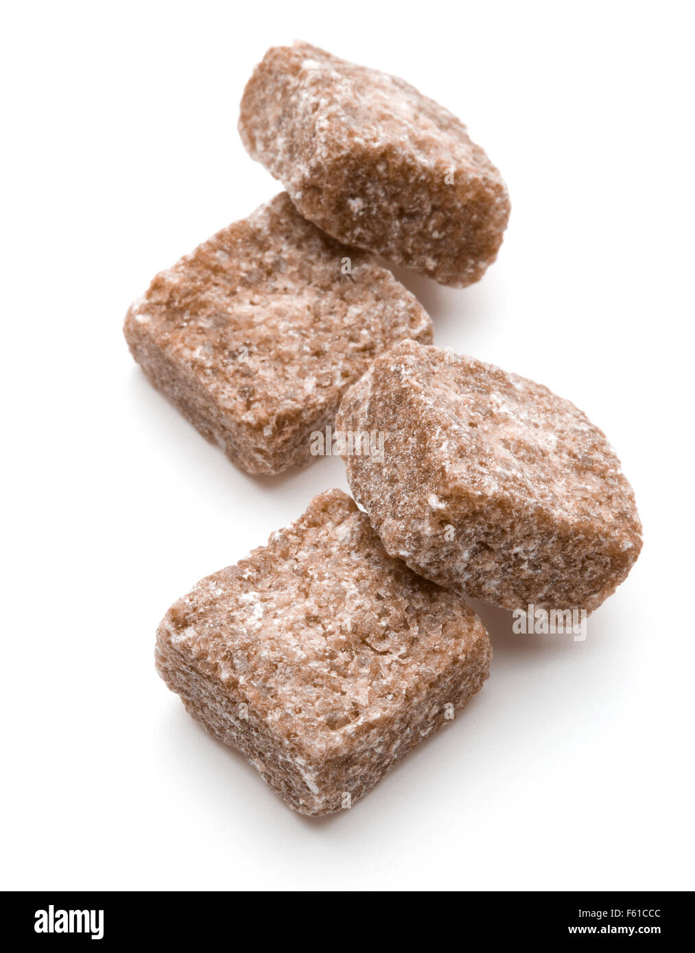 Brown lump cane sugar cube isolated on white background cutout Stock ...