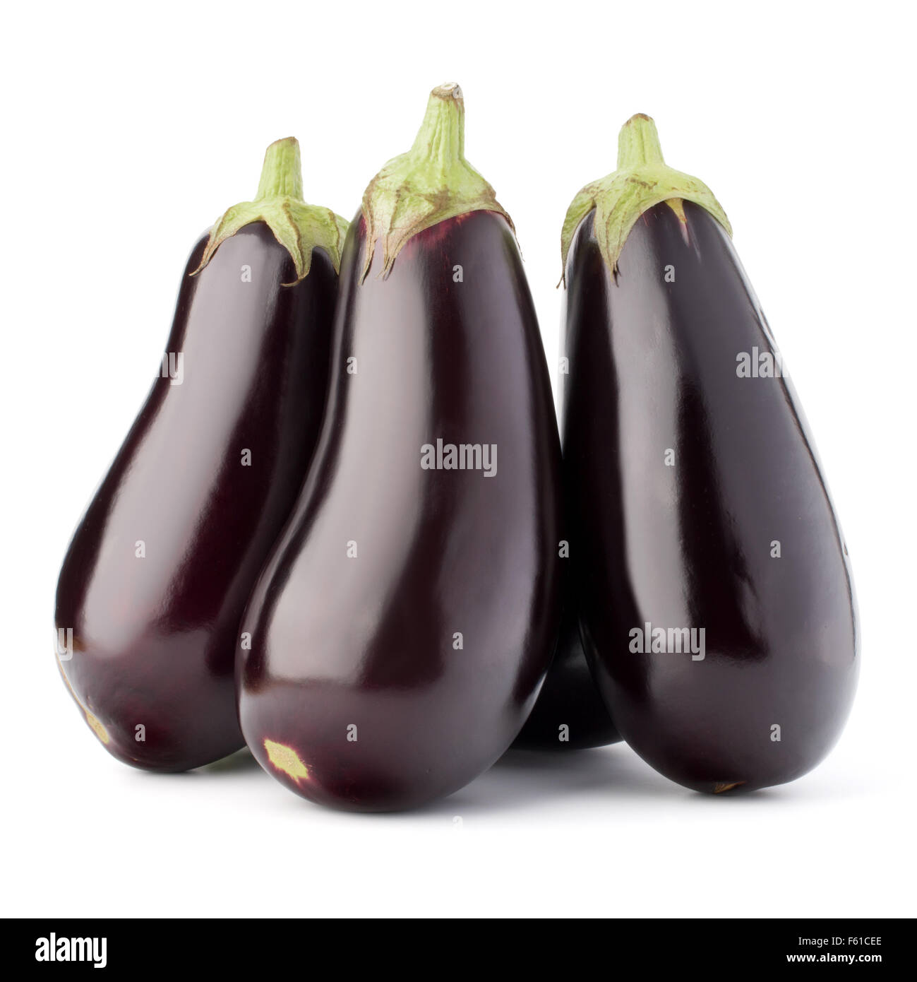 Eggplant or aubergine vegetable isolated on white background cutout ...