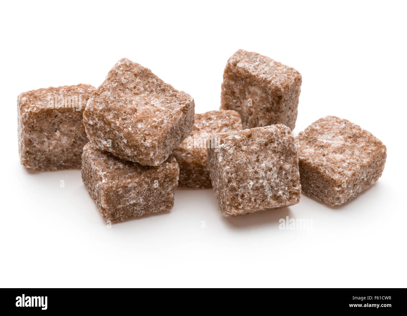 Brown lump cane sugar cube isolated on white background cutout Stock ...