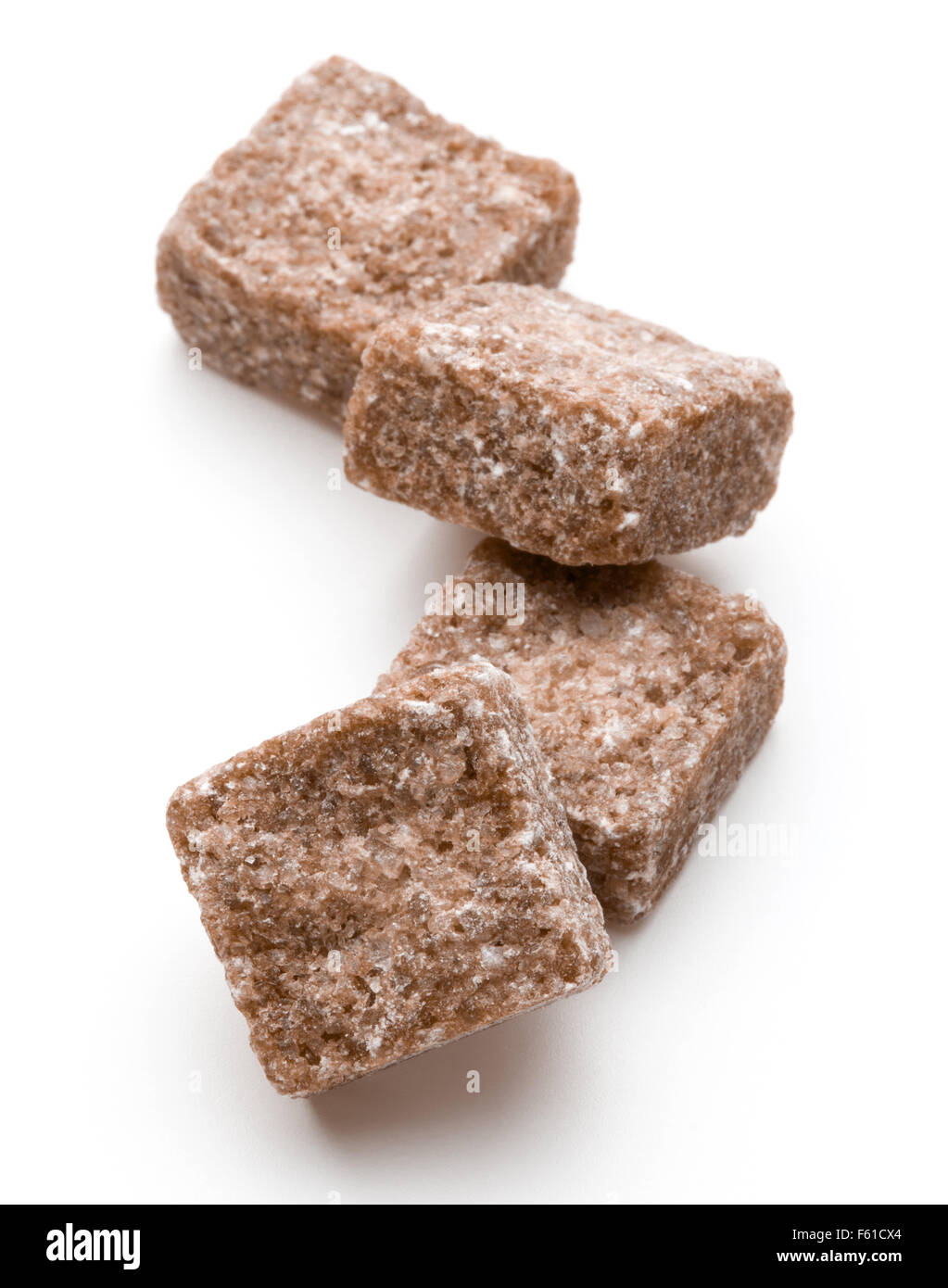 Brown lump cane sugar cube isolated on white background cutout Stock ...