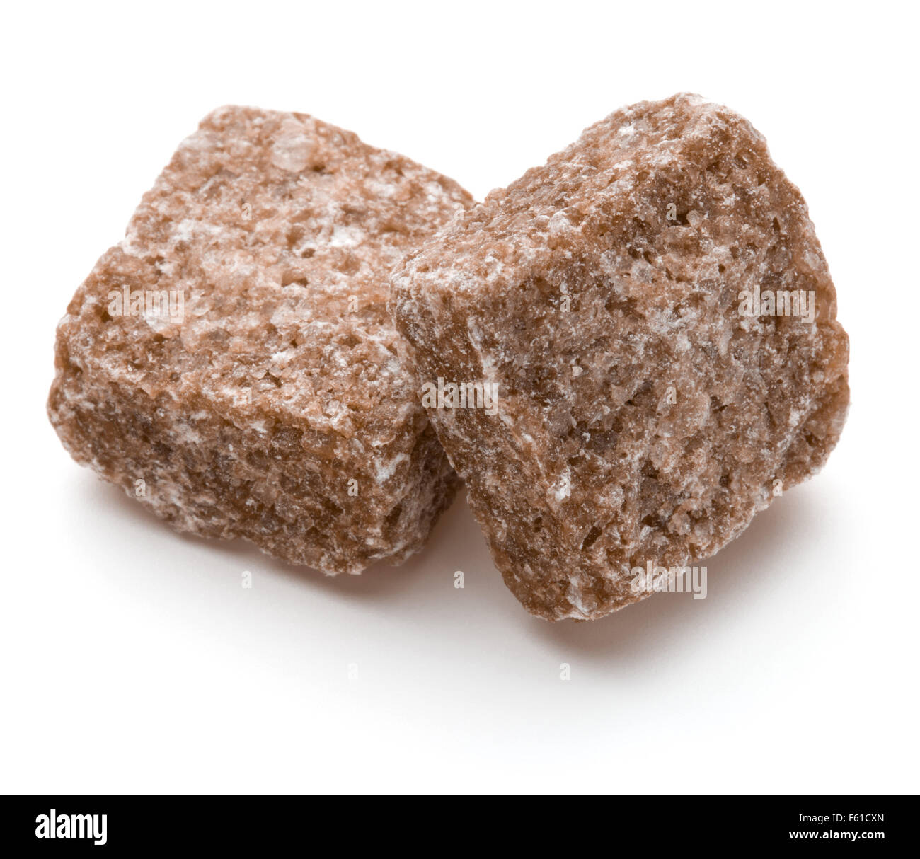 Brown lump cane sugar cube isolated on white background cutout Stock ...