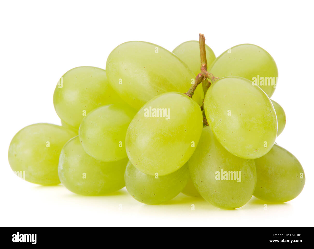 Green grape bunch isolated on white background cutout Stock Photo - Alamy