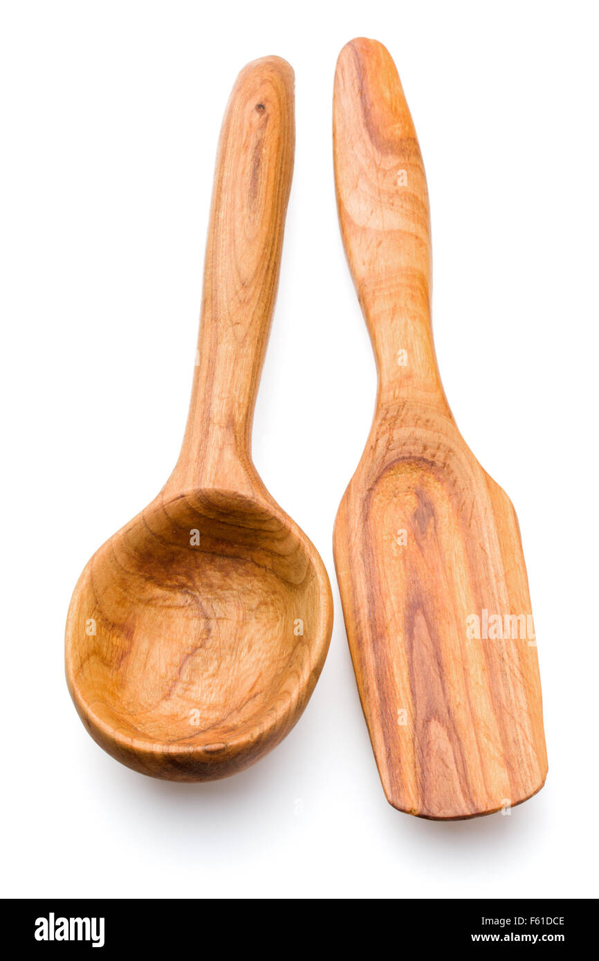 Carving wooden spoon isolated on white background cutout Stock Photo ...