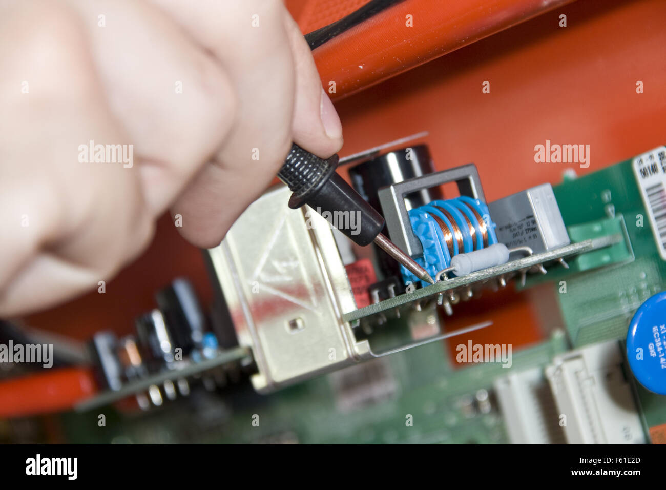 Electronics. Engineer at work Stock Photo - Alamy