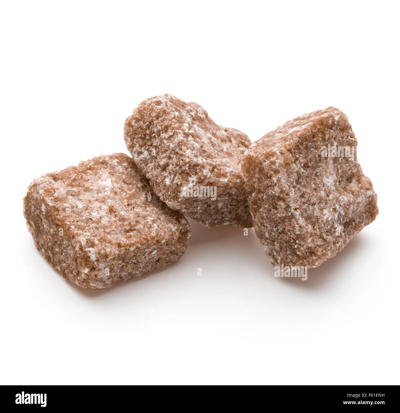 Brown lump cane sugar cube isolated on white background cutout Stock ...
