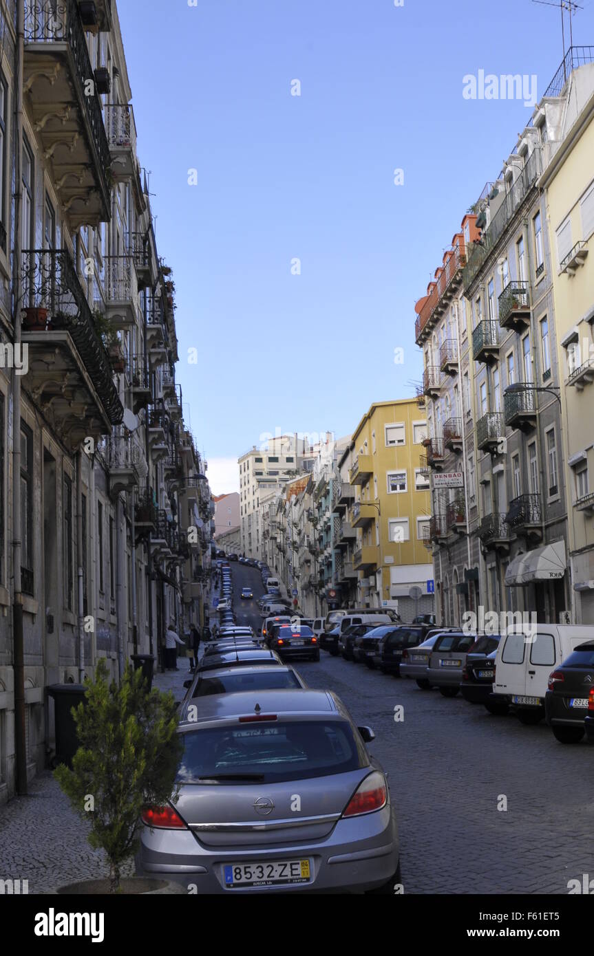 street view lisbon portugal Stock Photo - Alamy