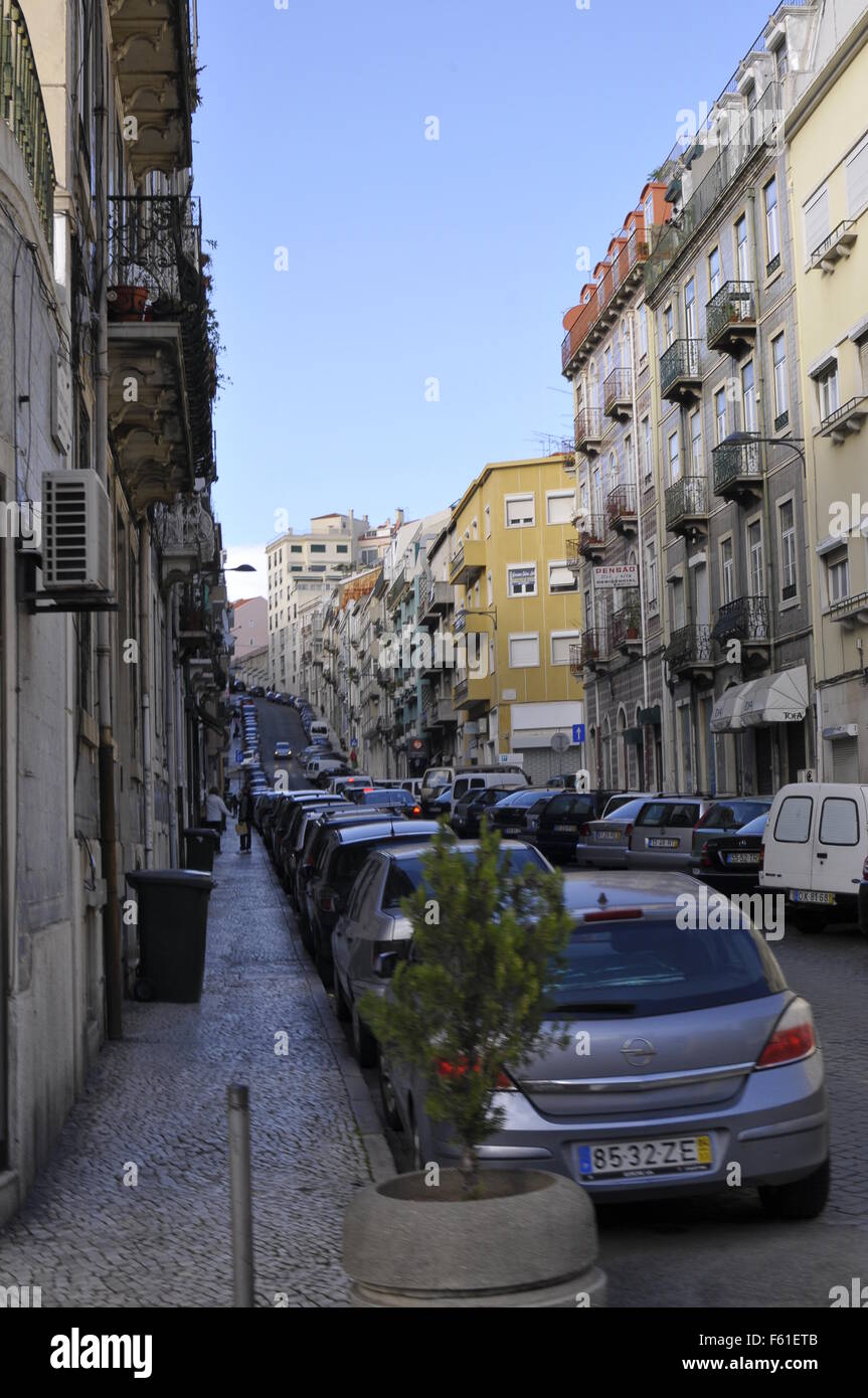 street view lisbon portugal Stock Photo - Alamy