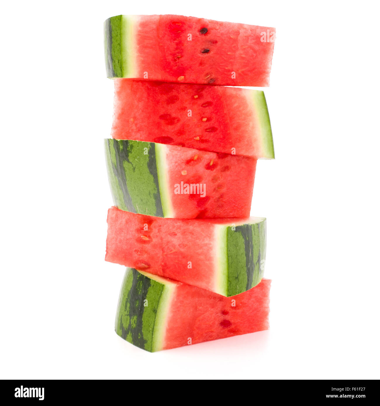 Sliced ripe watermelon isolated on white background cutout Stock Photo ...