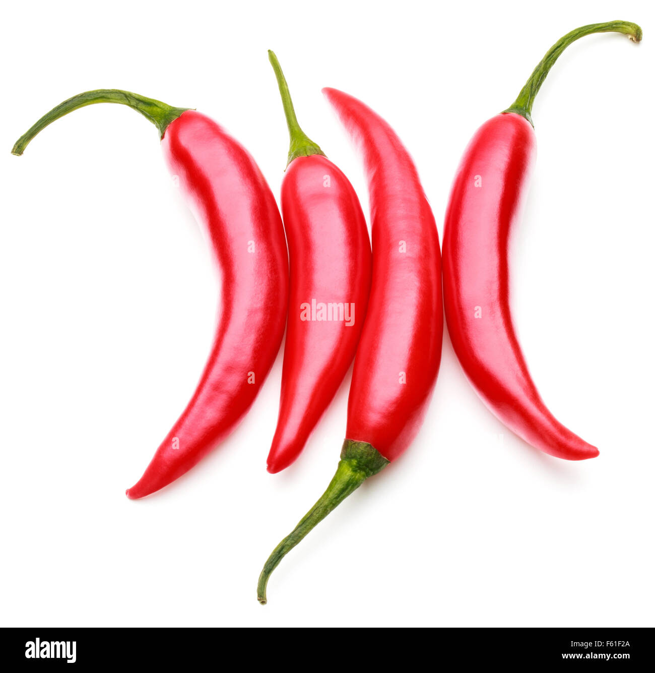 red chili or chilli cayenne pepper isolated on white background cutout ...