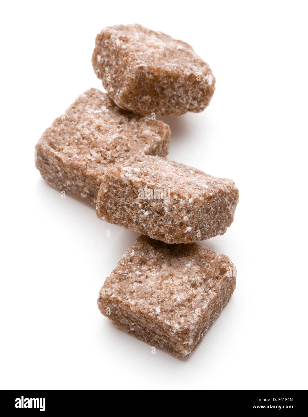 Brown lump cane sugar cube isolated on white background cutout Stock ...