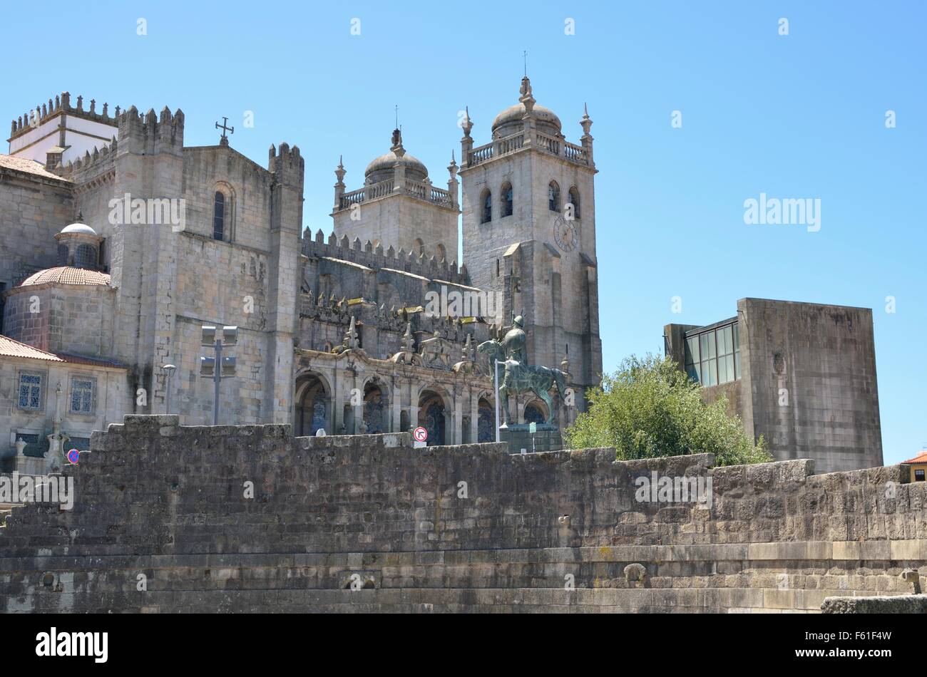 The Cathedral of Porto, Portugal. The building is one of the most ...