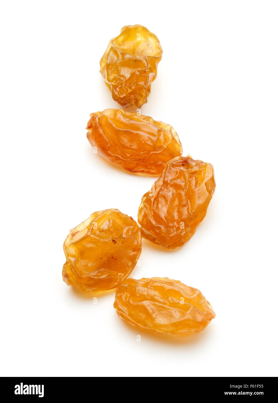 Yellow sultanas raisins isolated on white background cutout Stock Photo - Alamy