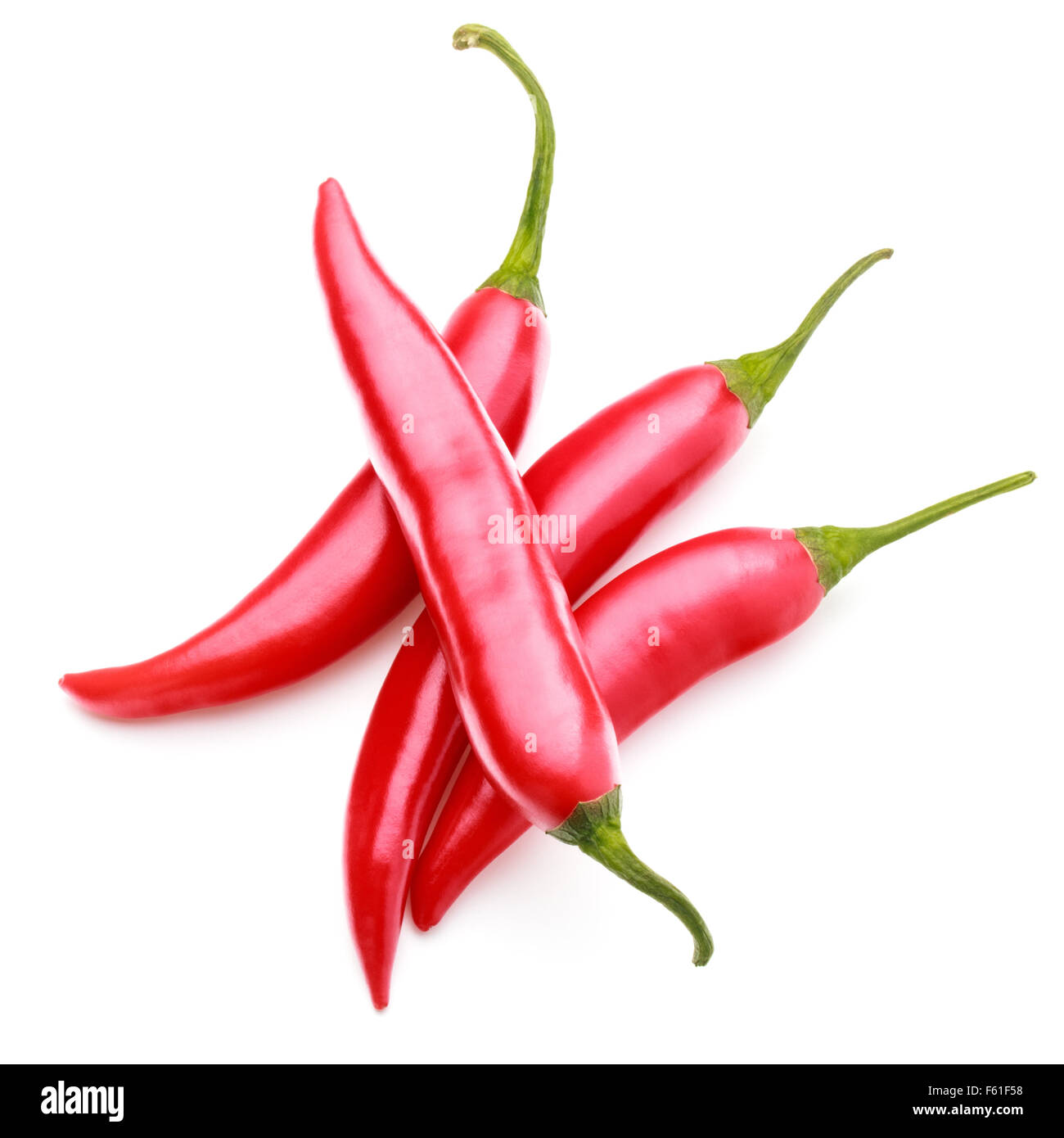 red chili or chilli cayenne pepper isolated on white background cutout ...