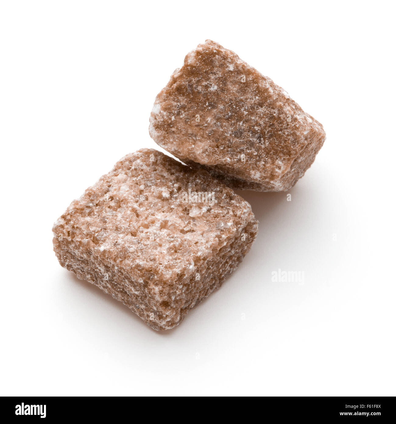 Brown lump cane sugar cube isolated on white background cutout Stock ...