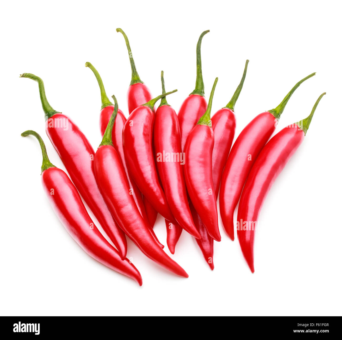 red chili or chilli cayenne pepper isolated on white background cutout ...