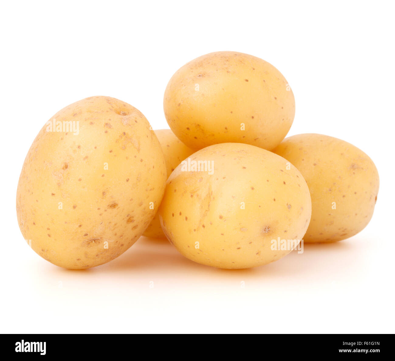 new potato tuber isolated on white background cutout Stock Photo - Alamy