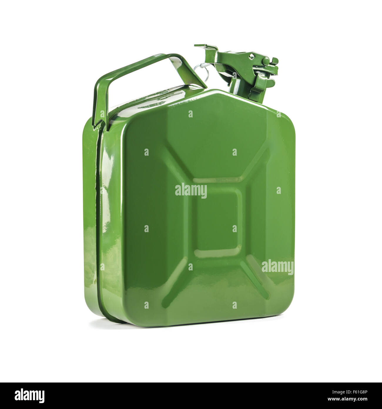 green canister isolated on white Stock Photo - Alamy