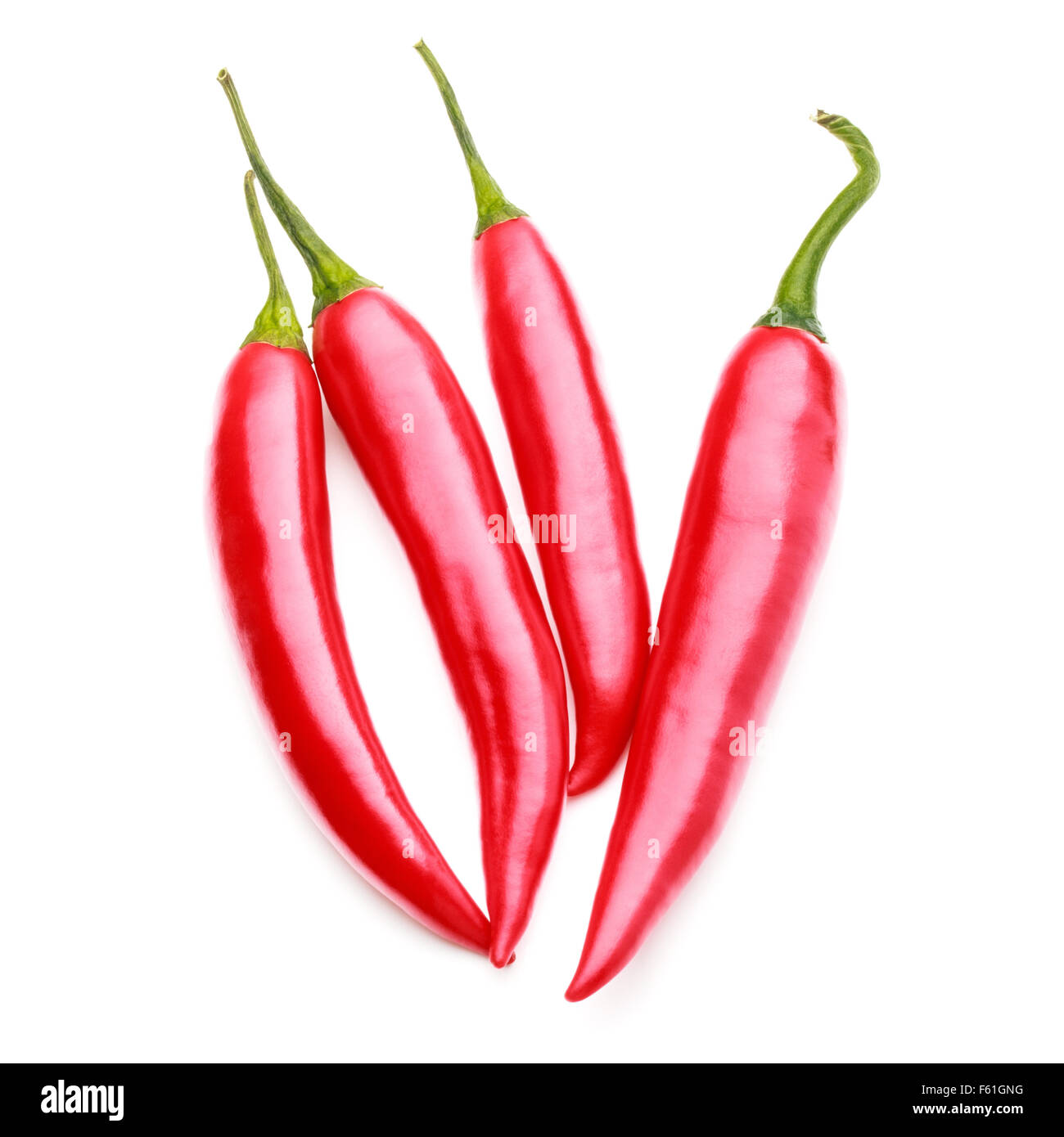 red chili or chilli cayenne pepper isolated on white background cutout ...