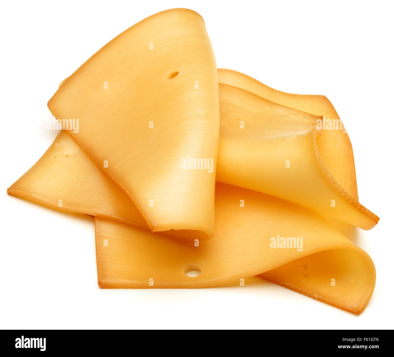 cheese slices isolated on white background cutout Stock Photo - Alamy