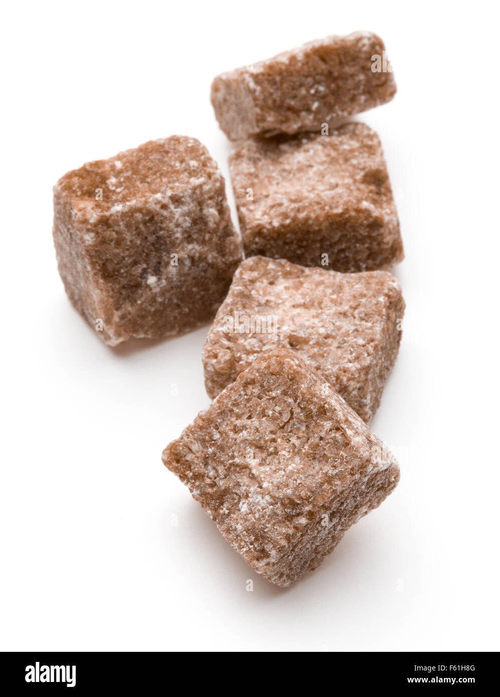 Brown lump cane sugar cube isolated on white background cutout Stock ...