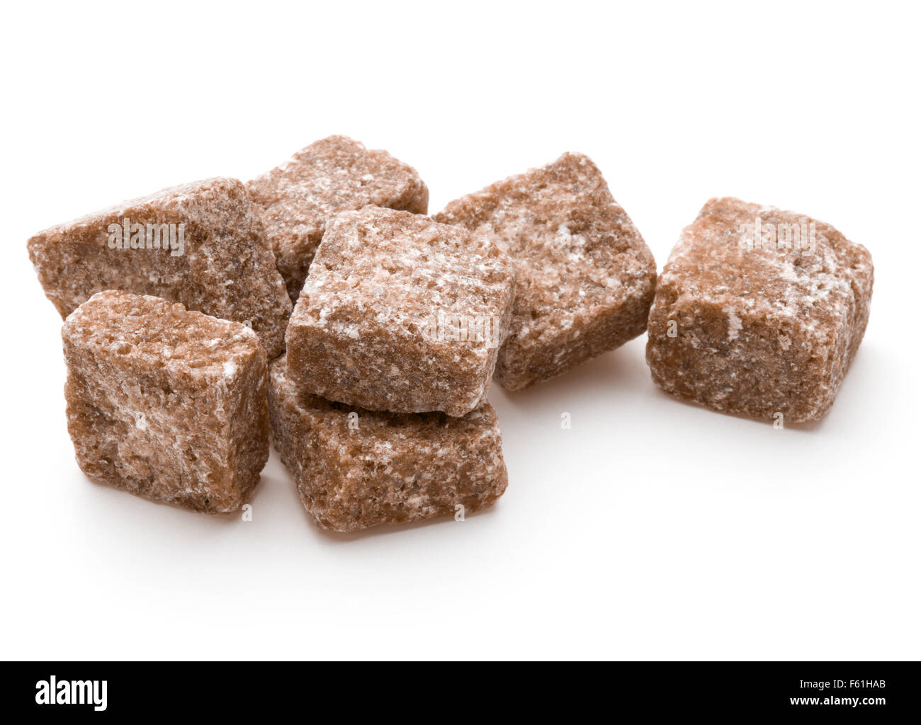 Brown lump cane sugar cube isolated on white background cutout Stock ...