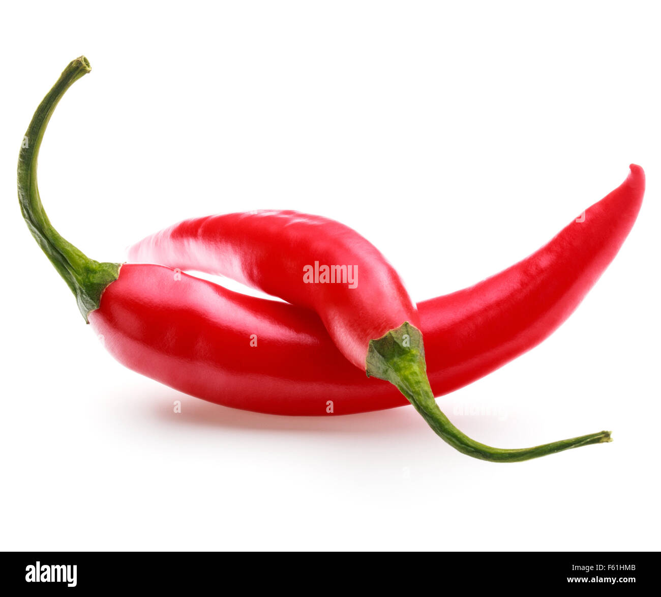 red chili or chilli cayenne pepper isolated on white background cutout ...
