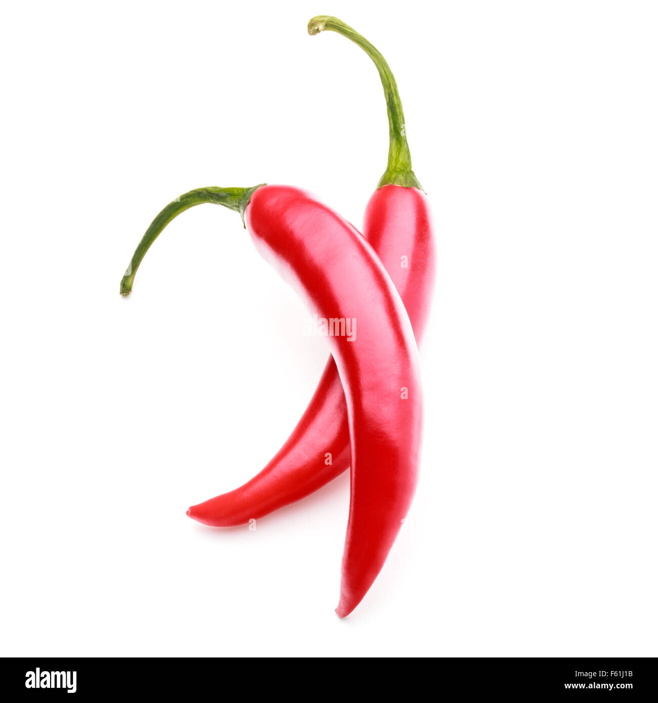 red chili or chilli cayenne pepper isolated on white background cutout ...